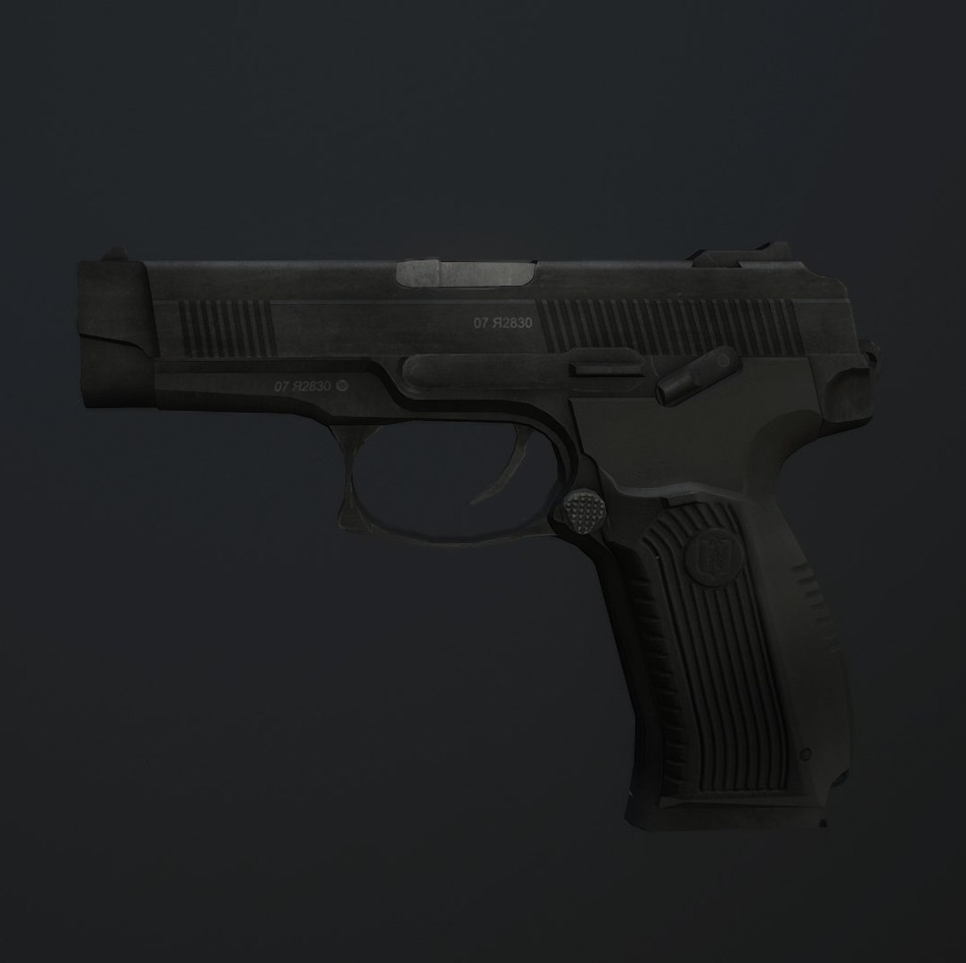 Mp-443 Grach Pistol 3d 3ds