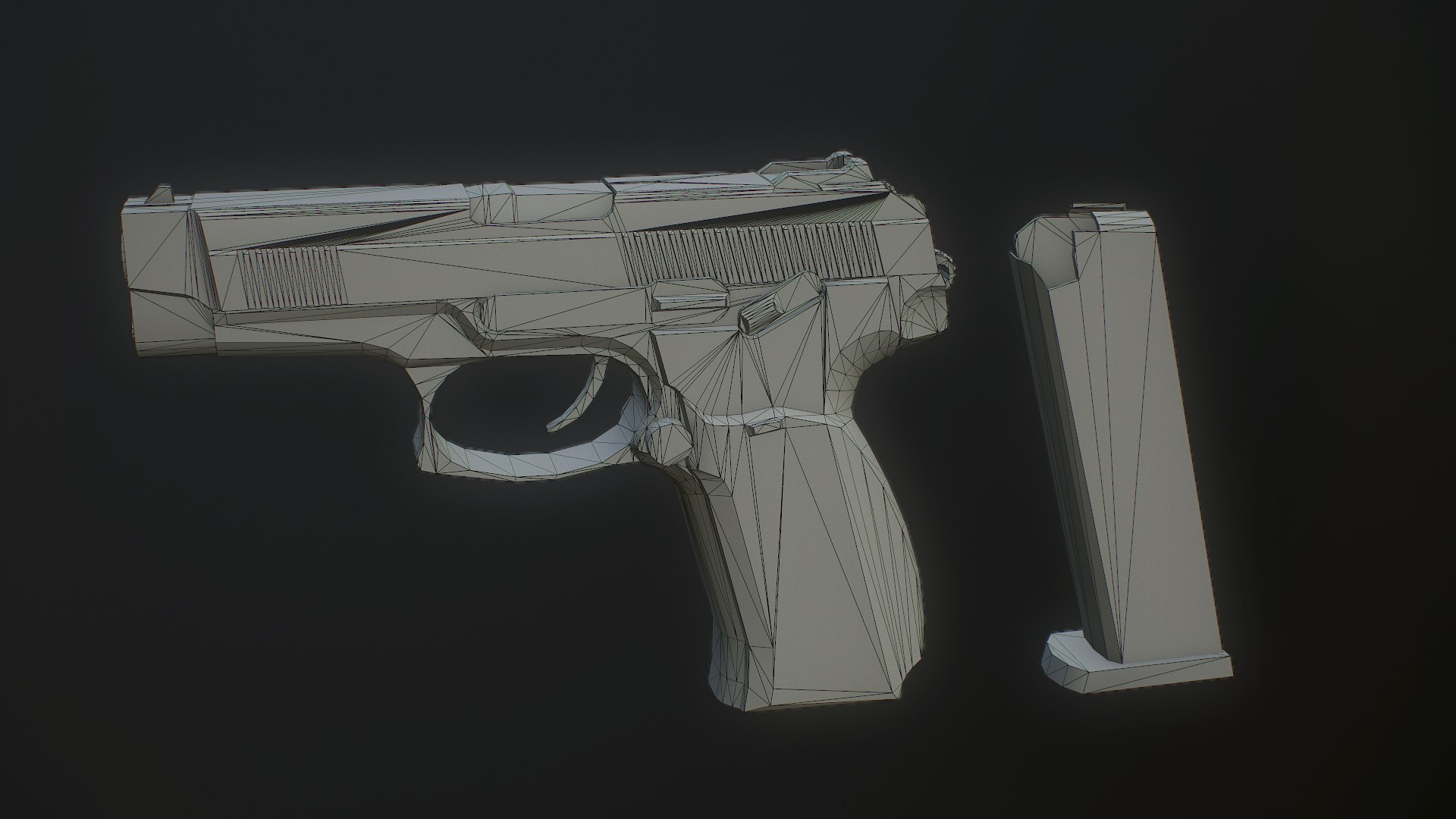 Mp-443 Grach Pistol 3d 3ds