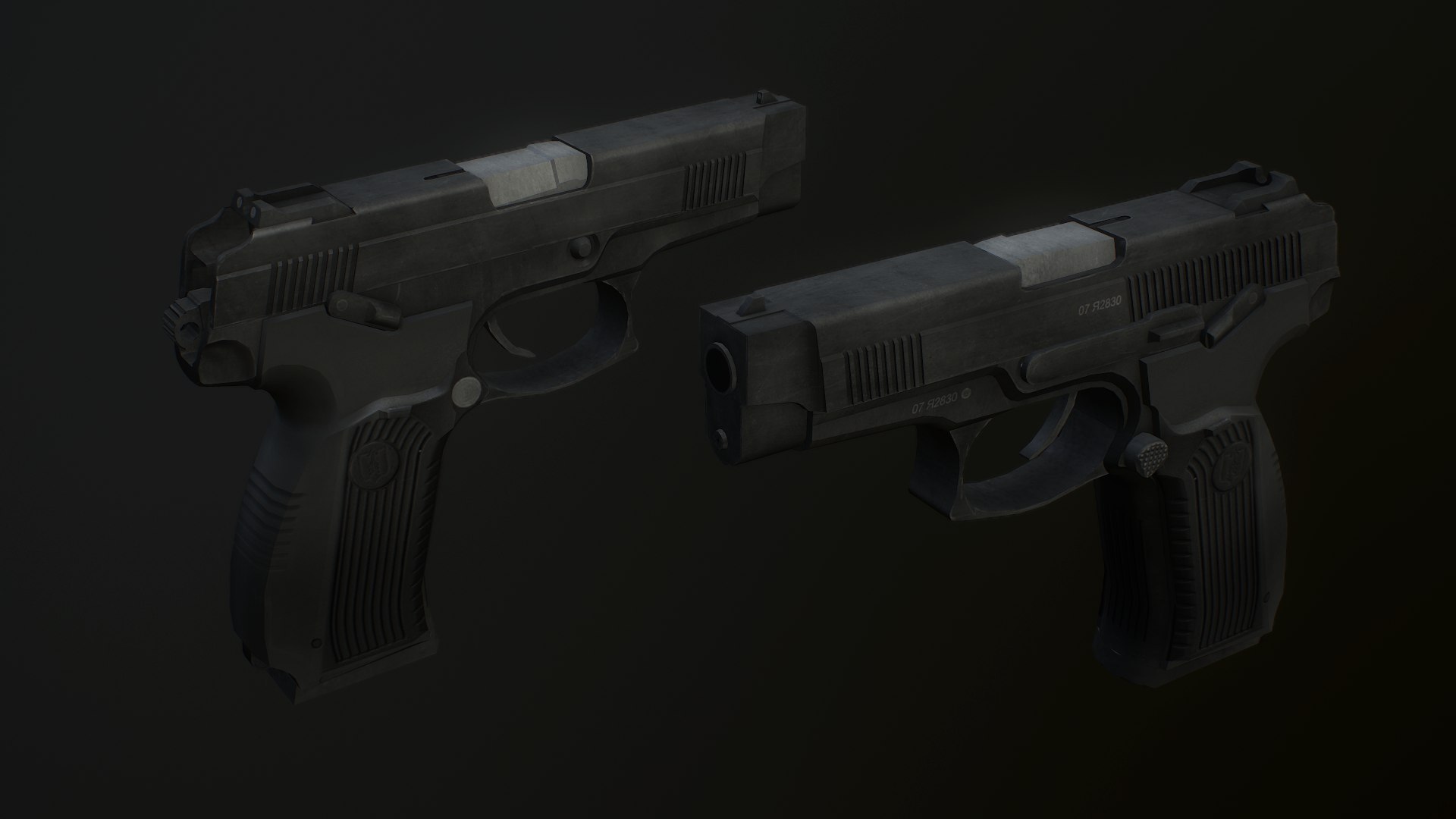 Mp-443 Grach Pistol 3d 3ds