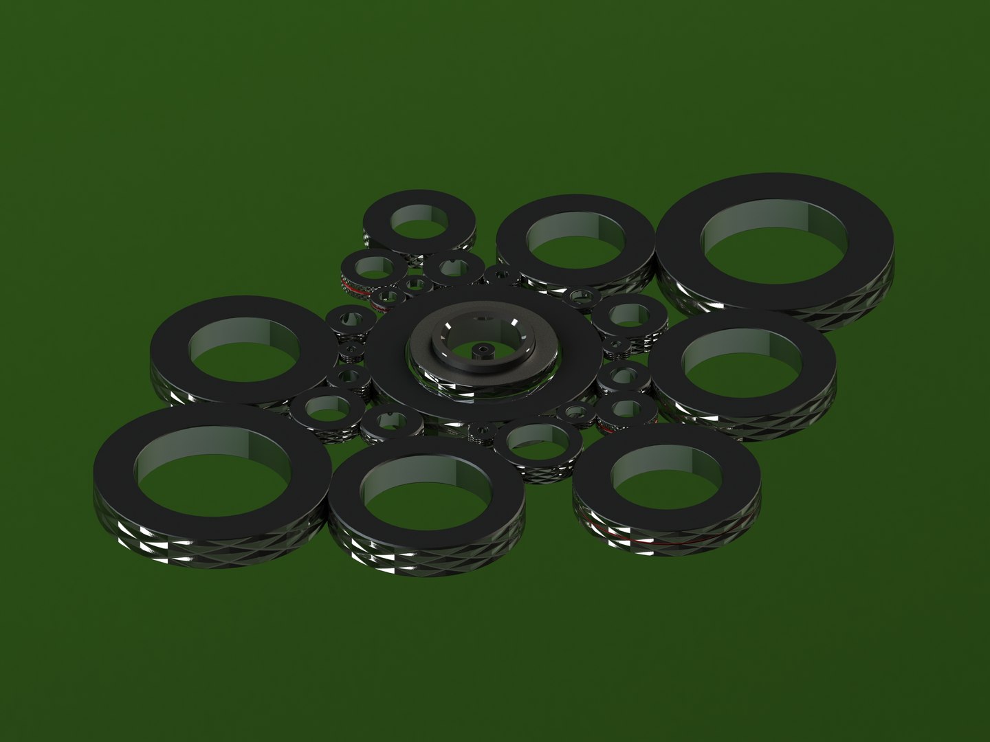 3D Cylindrical Ring Gages Set For Measuring Range 8 To 175 Mm ...