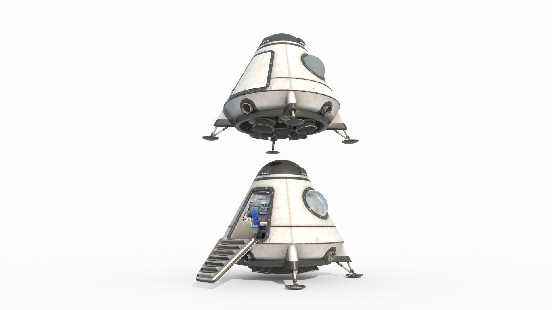 Future Science Fiction Spacecraft Lander 3D Model - TurboSquid 2411397