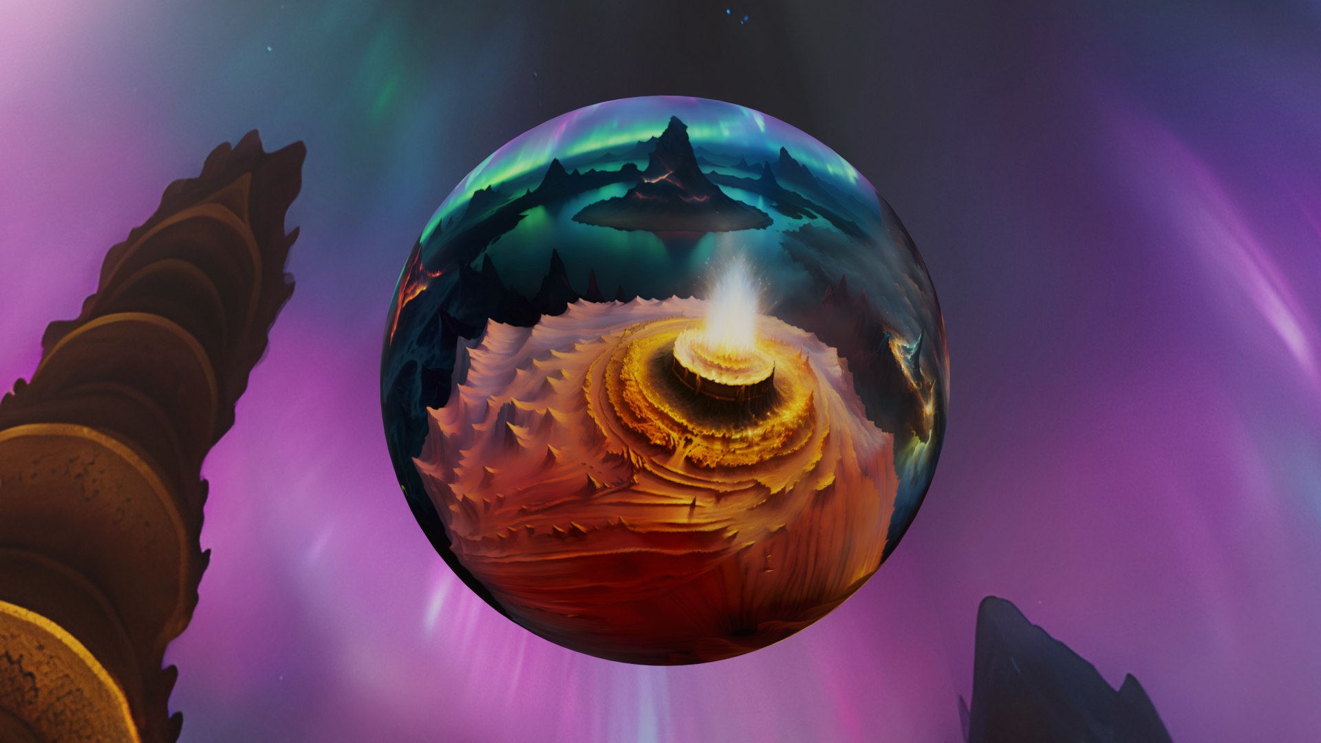 3D Model Stunning Dinner At The Dark Valley - Northen Lights And Magic ...