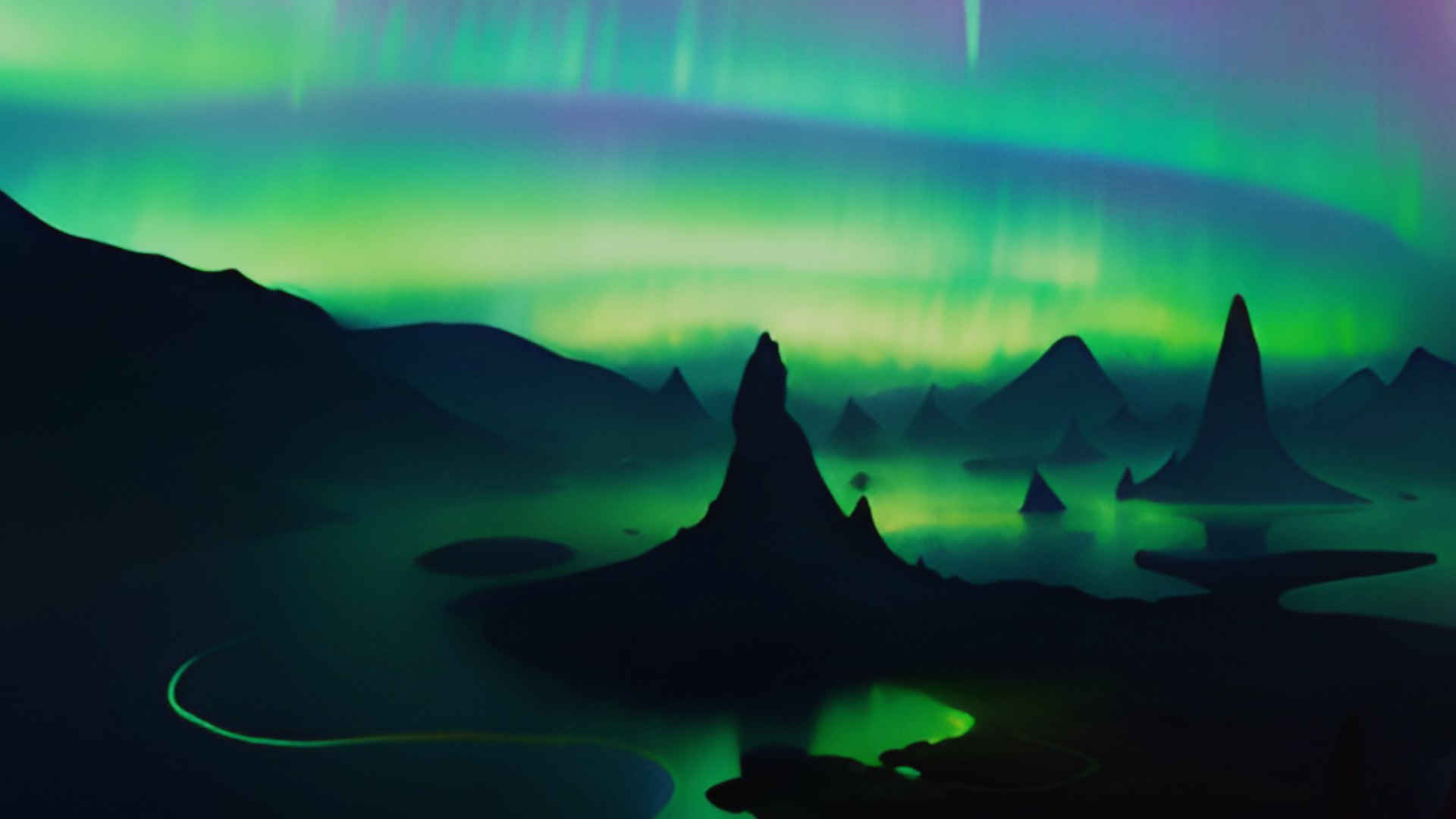 3D Model Stunning Dinner At The Dark Valley - Northen Lights And Magic ...