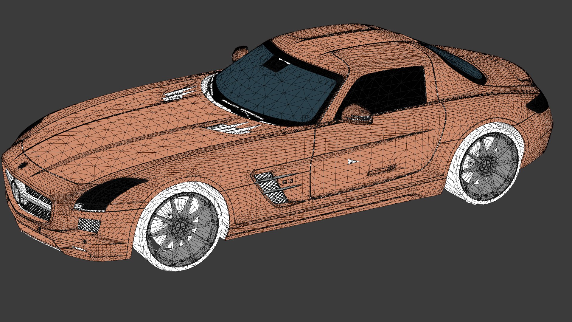 Mercedes-Benz SLS AMG 3D Model High-Quality Detailed Design 3D ...