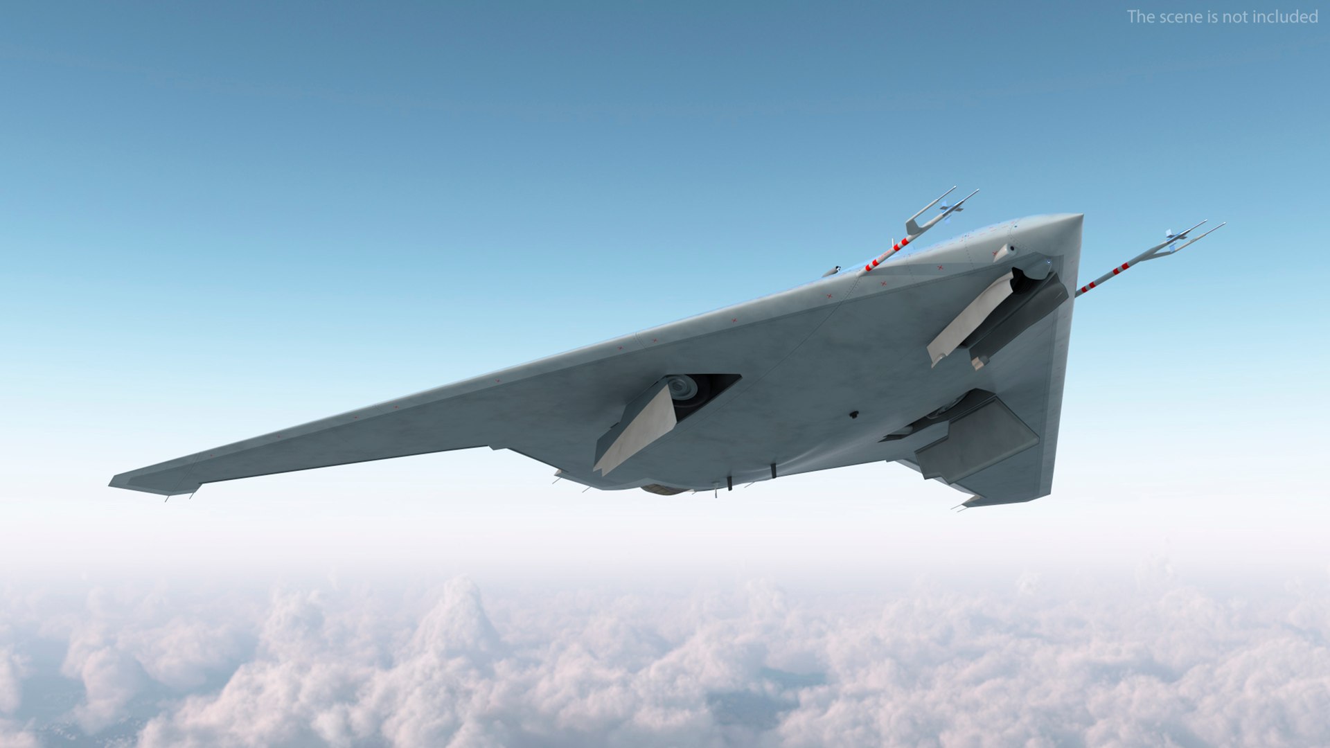 Russian Heavy Strike Unmanned Bomber S-70 Okhotnik Rigged For Cinema 4D ...