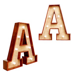 Vintage Movie Marquee Title 3ds