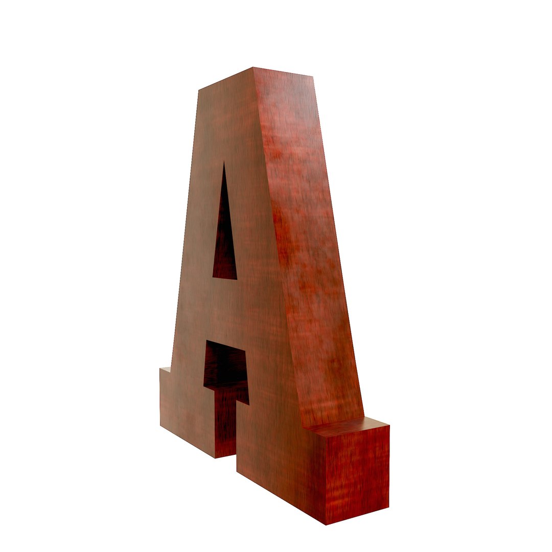 3D Model Marquee A Wooden Glow Sign 3dmodel - TurboSquid 1975803