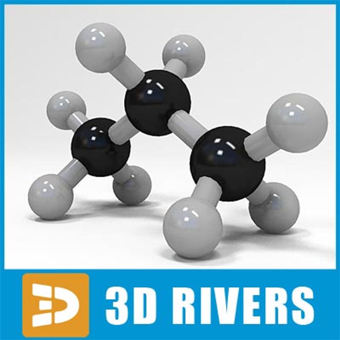 Propane Molecule Structure 3d Max
