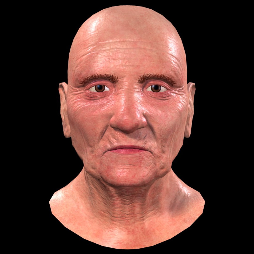 3d Old Woman Head Model