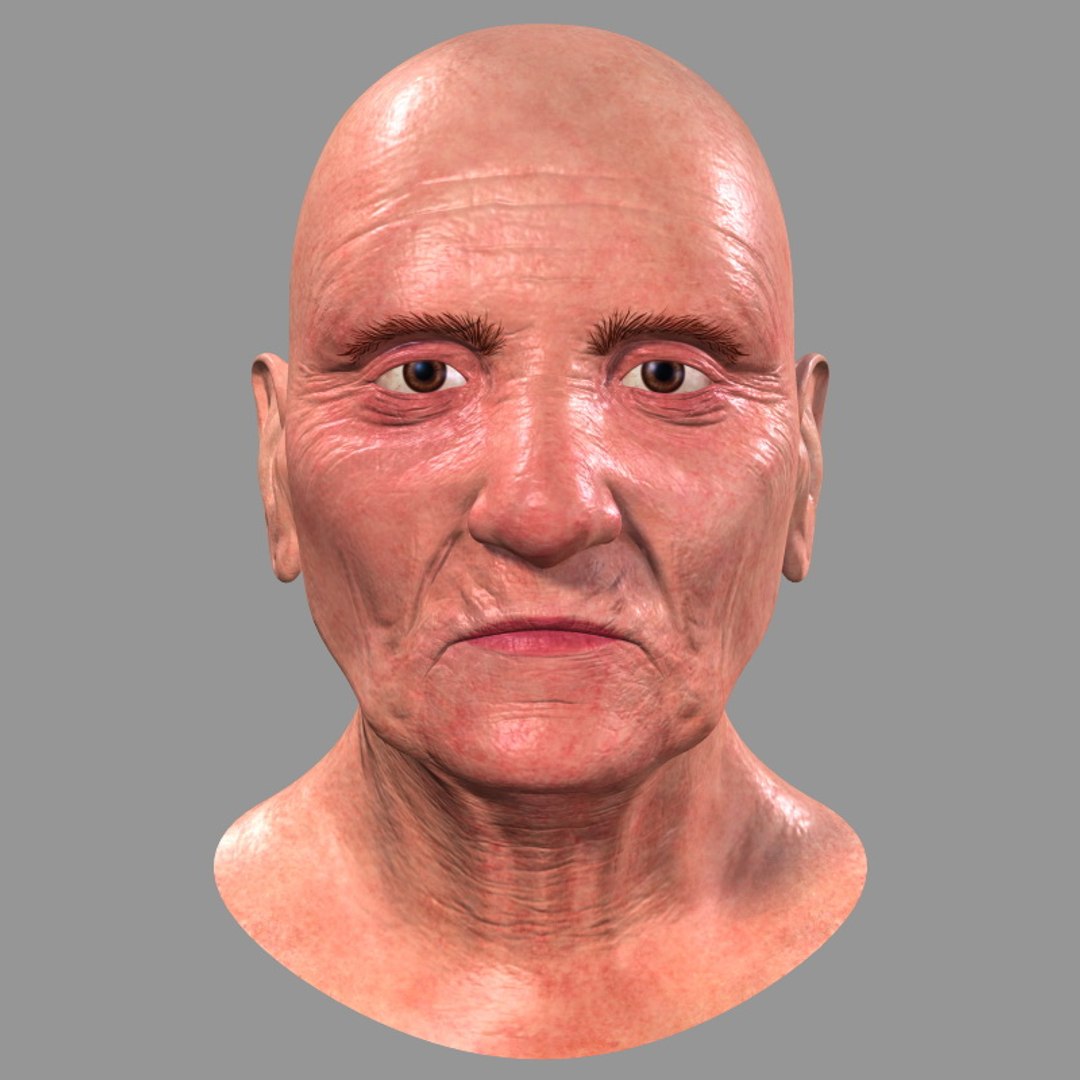 3d Old Woman Head Model