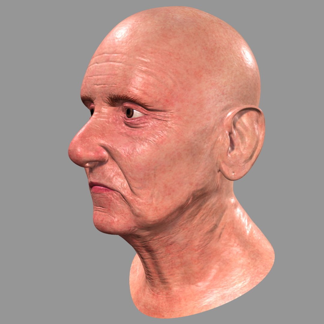 3d Old Woman Head Model