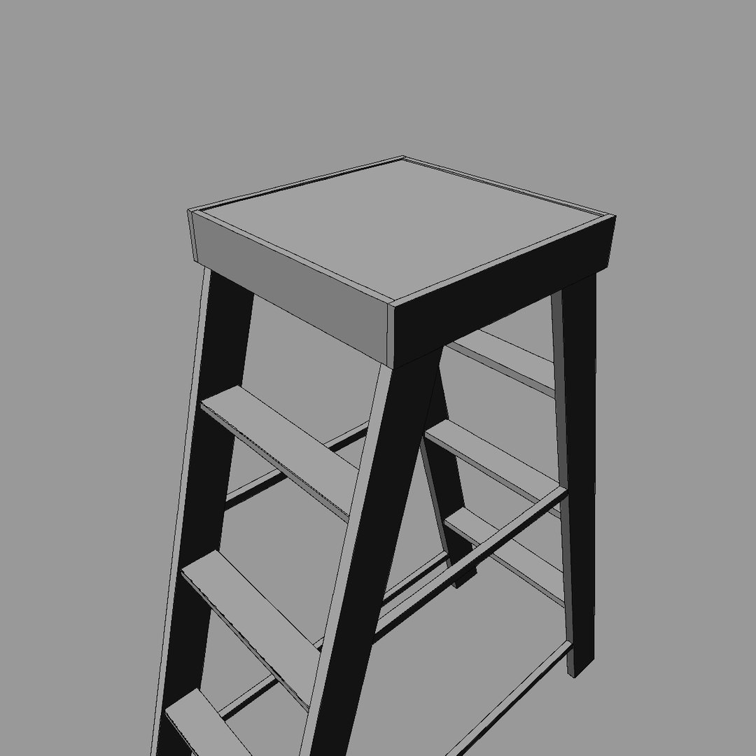 3D Woode Ladder Model - TurboSquid 1289627