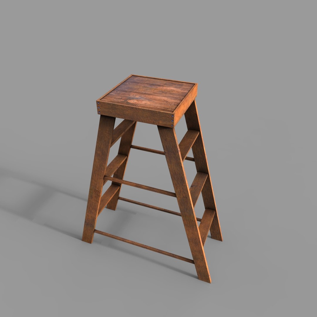 3D Woode Ladder Model - TurboSquid 1289627