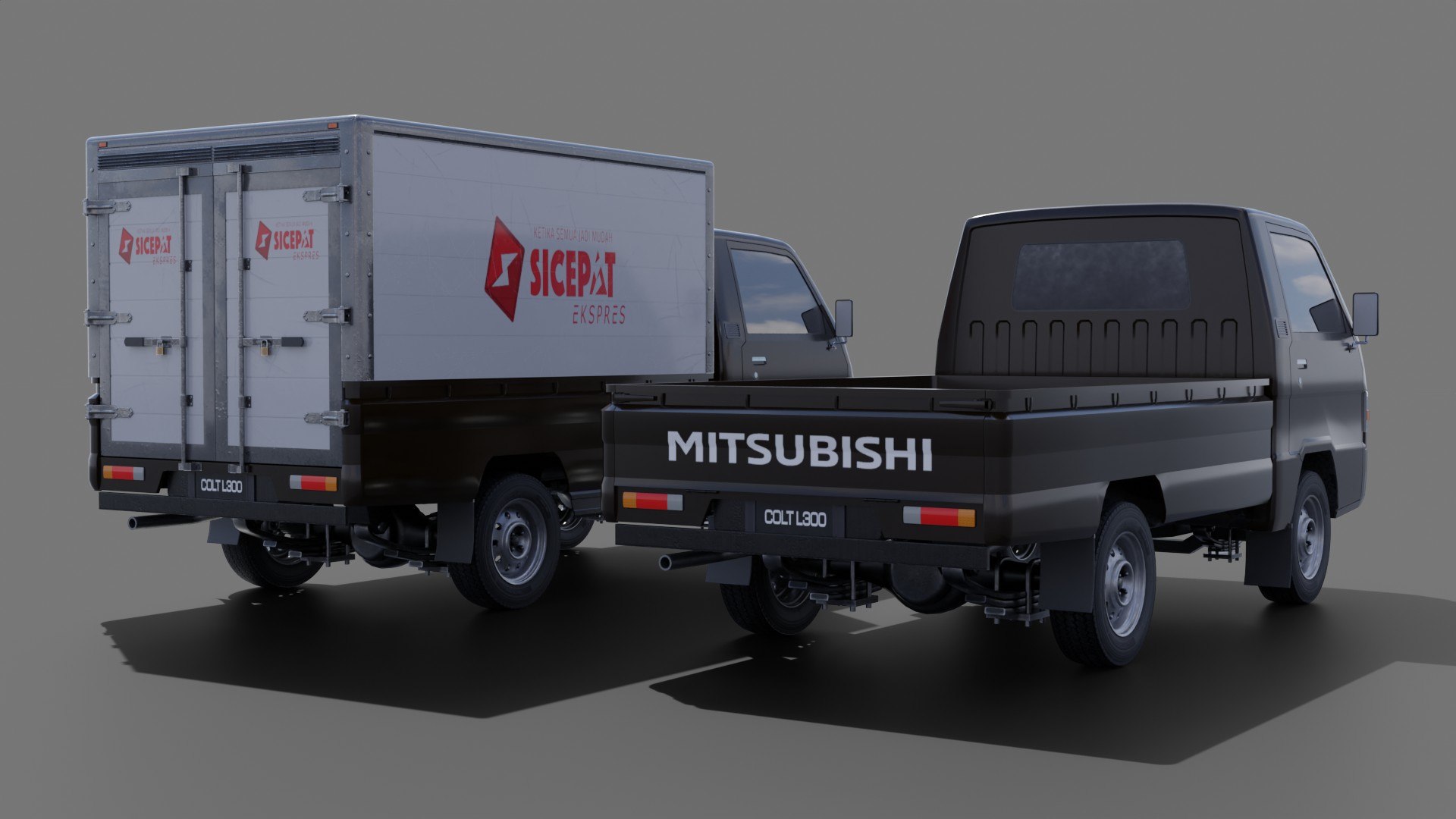 3D Mitsubishi L300 Low-poly 3D Model Model - TurboSquid 2099510
