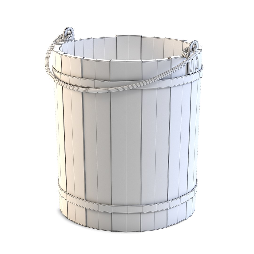 Old Wooden Bucket 3D Model - TurboSquid 2231048