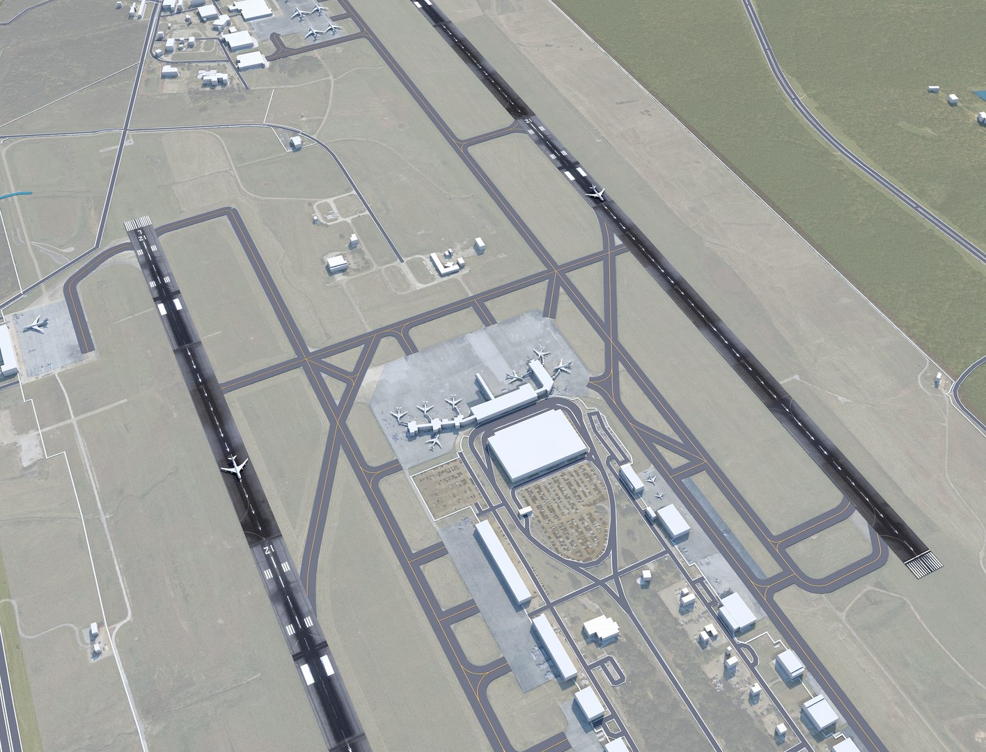 Jackson Medgar Wiley Evers Airport 3D Model - TurboSquid 2051793