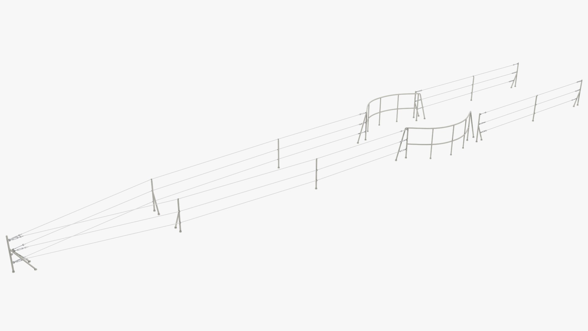 Ship Handrails and Posts V1 3D model - TurboSquid 2101731