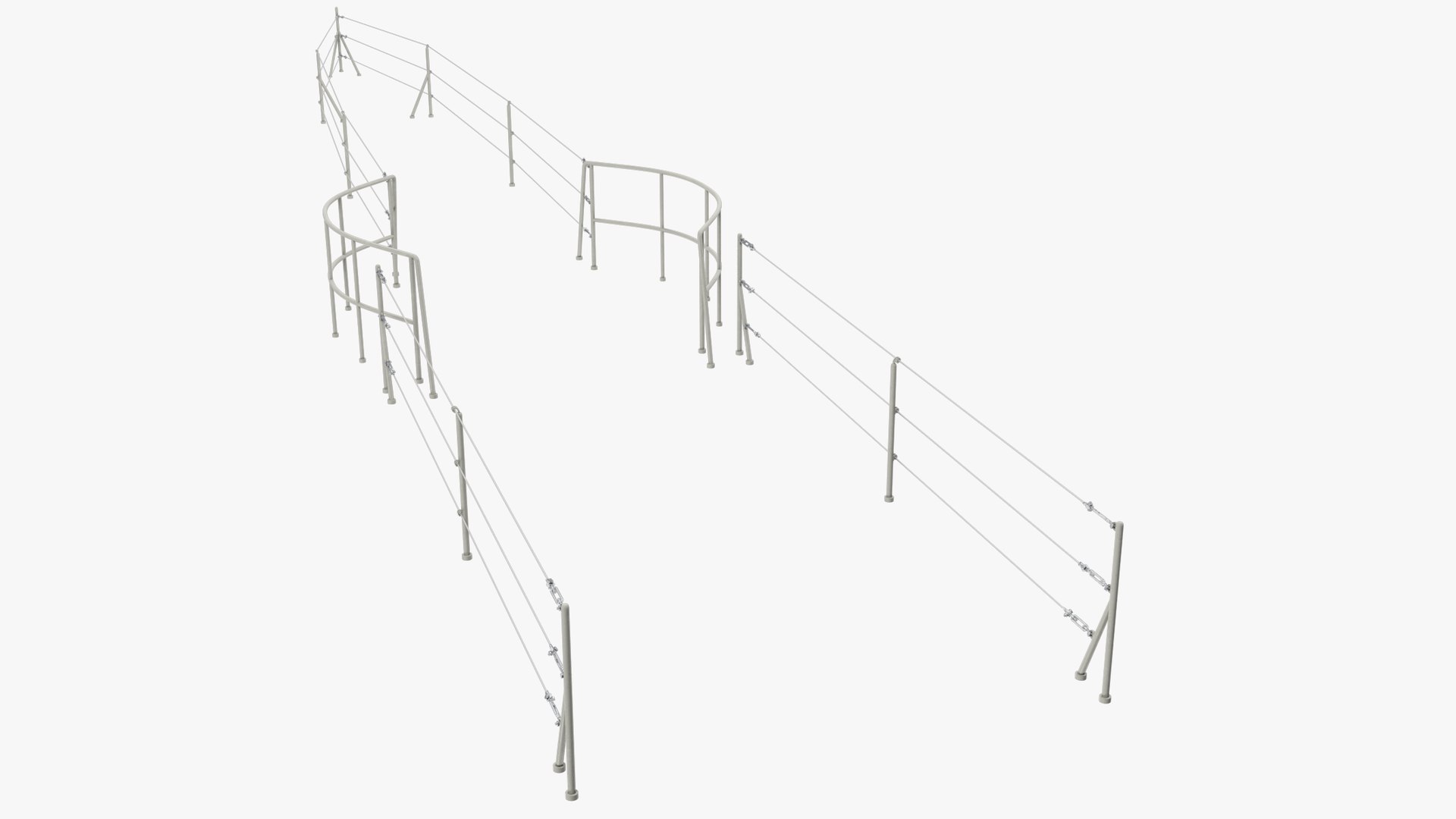 Ship Handrails And Posts V1 3D Model - TurboSquid 2101731