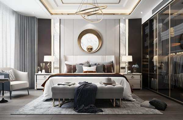 modelo 3d Dormitorio de estilo moderno - TurboSquid 1635357