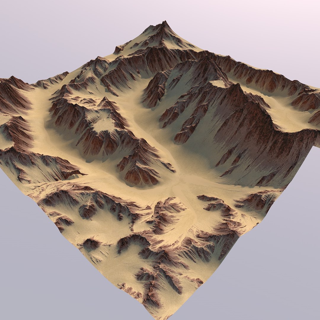 Free Desert Terrain 3D Model - TurboSquid 1150265