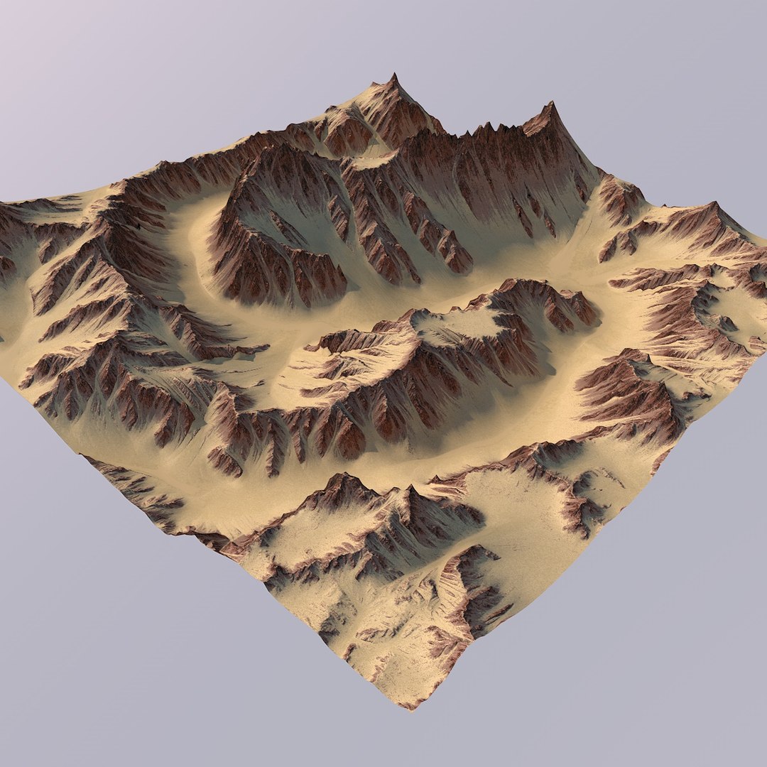 Free Desert Terrain 3D Model - TurboSquid 1150265