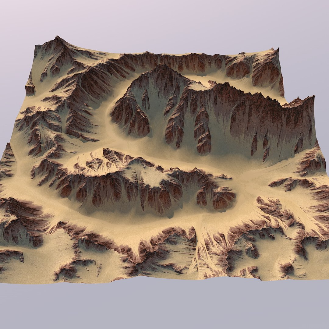 Free Desert Terrain 3D Model - TurboSquid 1150265