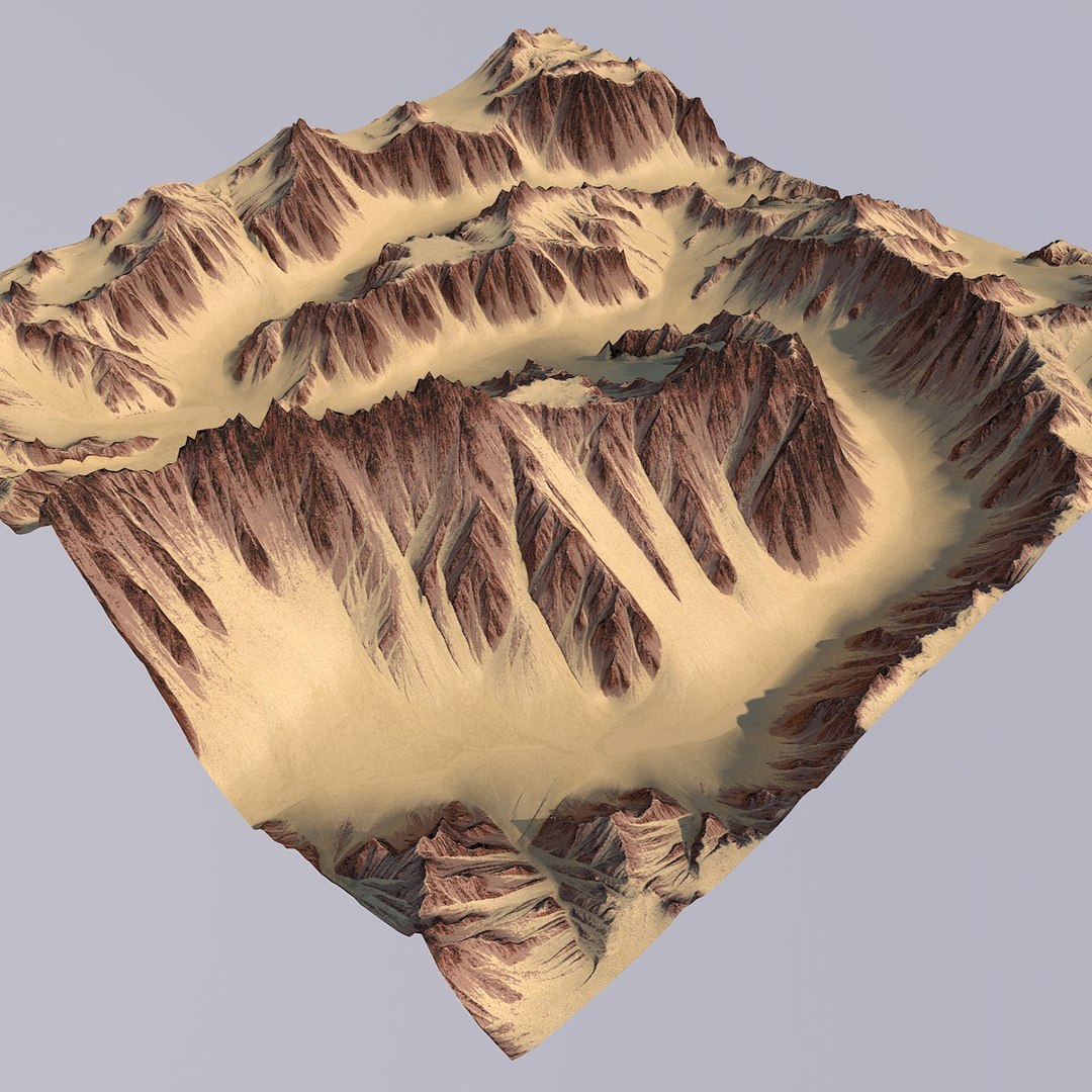 Free Desert Terrain 3D Model - TurboSquid 1150265