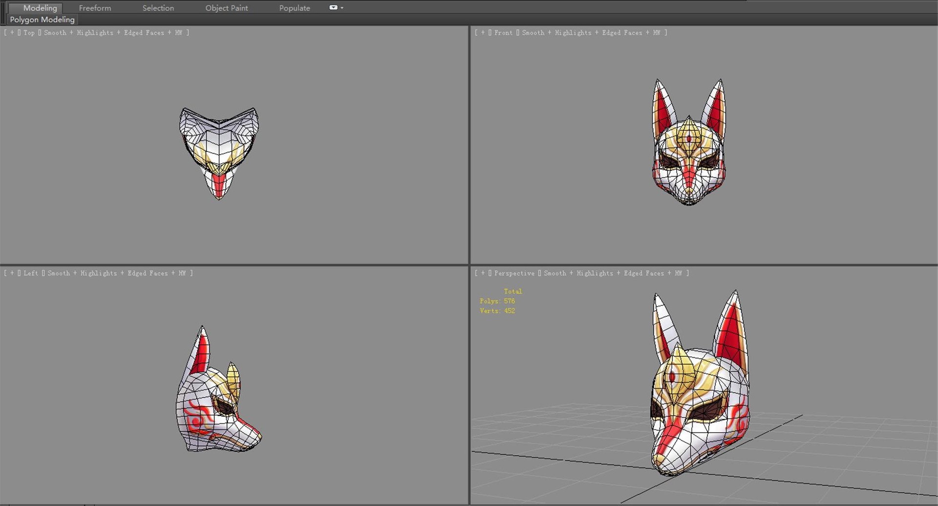 Cartoon Fox Mask 3D Model - TurboSquid 2105993