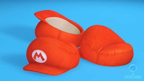 현실적인 슈퍼 마리오 영화 모자 3D 모델 - TurboSquid 2077661