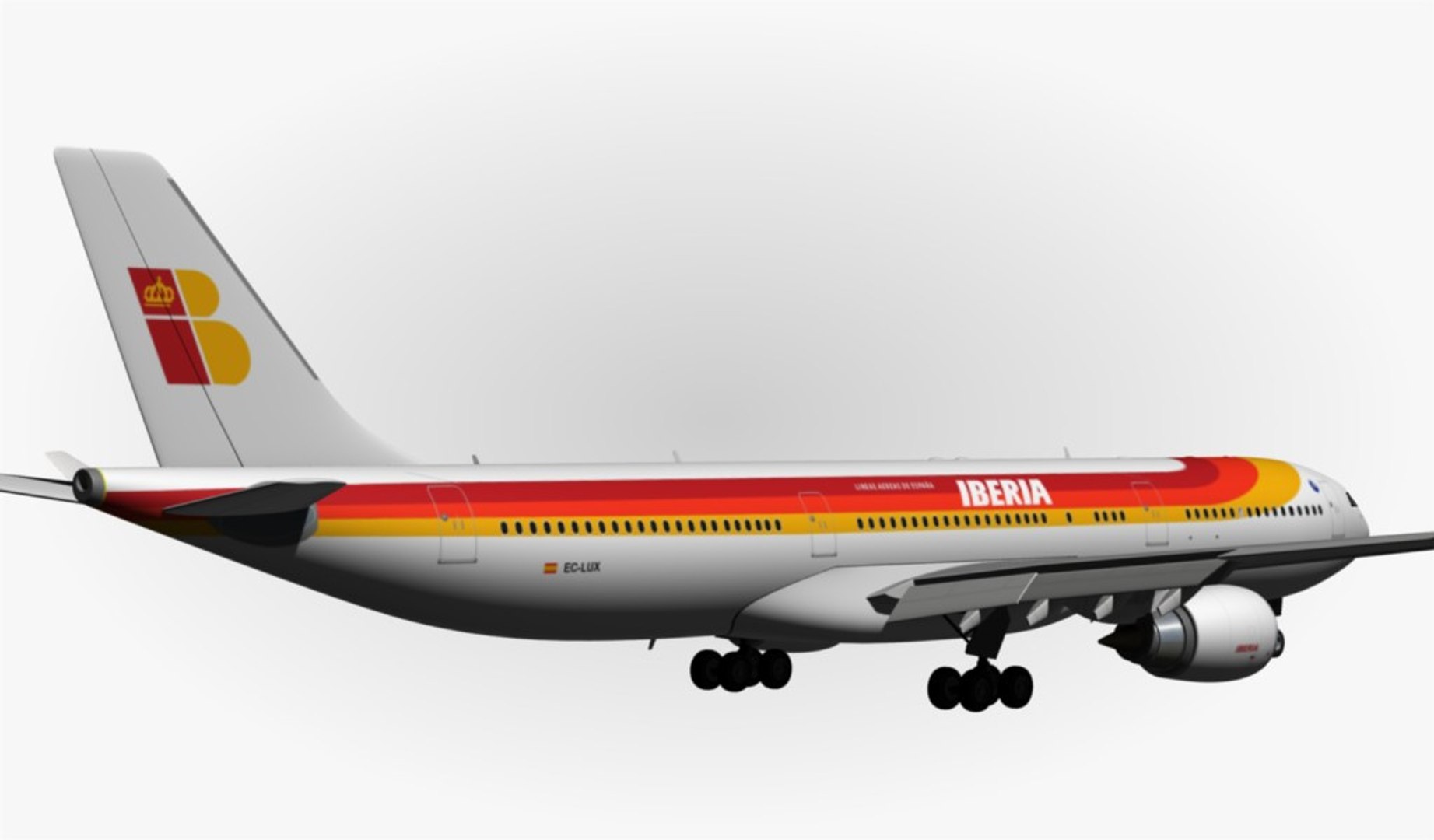 3d Airbus A330-300 Iberia Model
