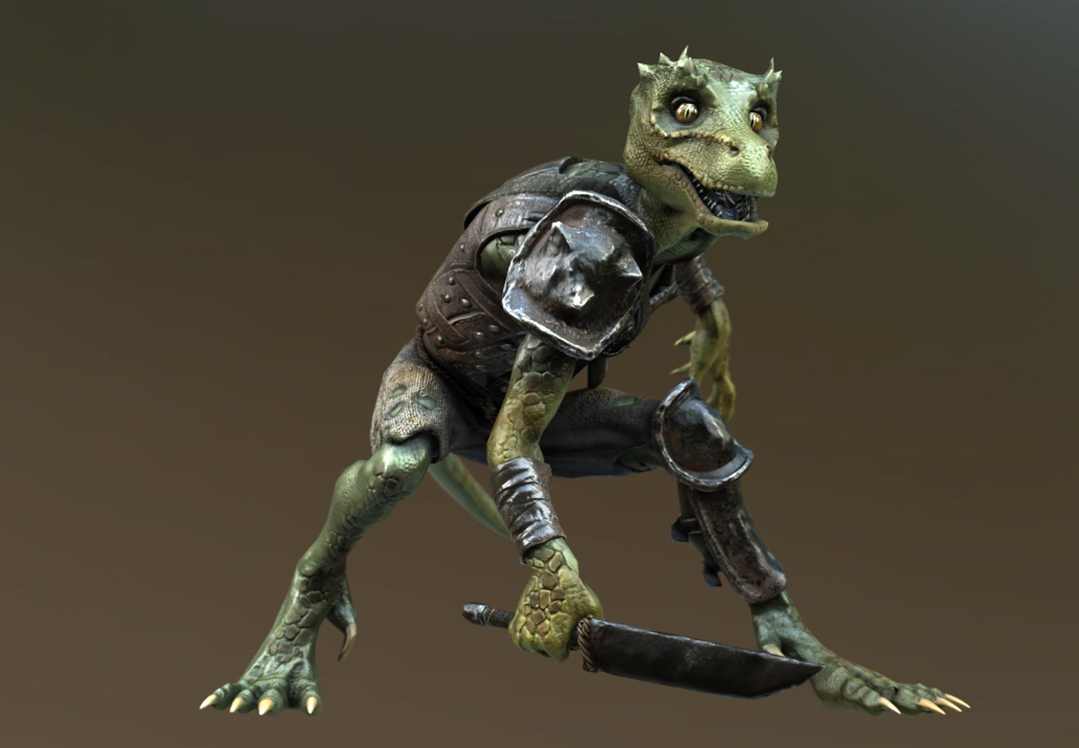3d kobold lizard gen games model