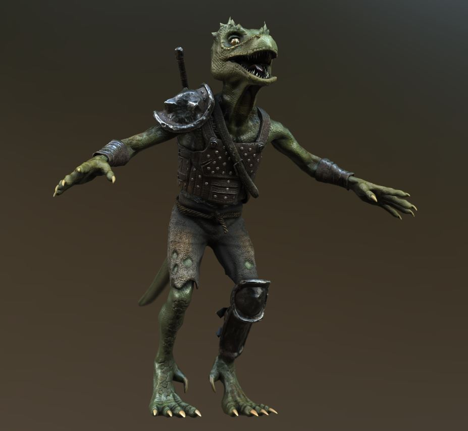 Kobold Lizardが次世代ゲームに装備3Dモデル - TurboSquid 925027