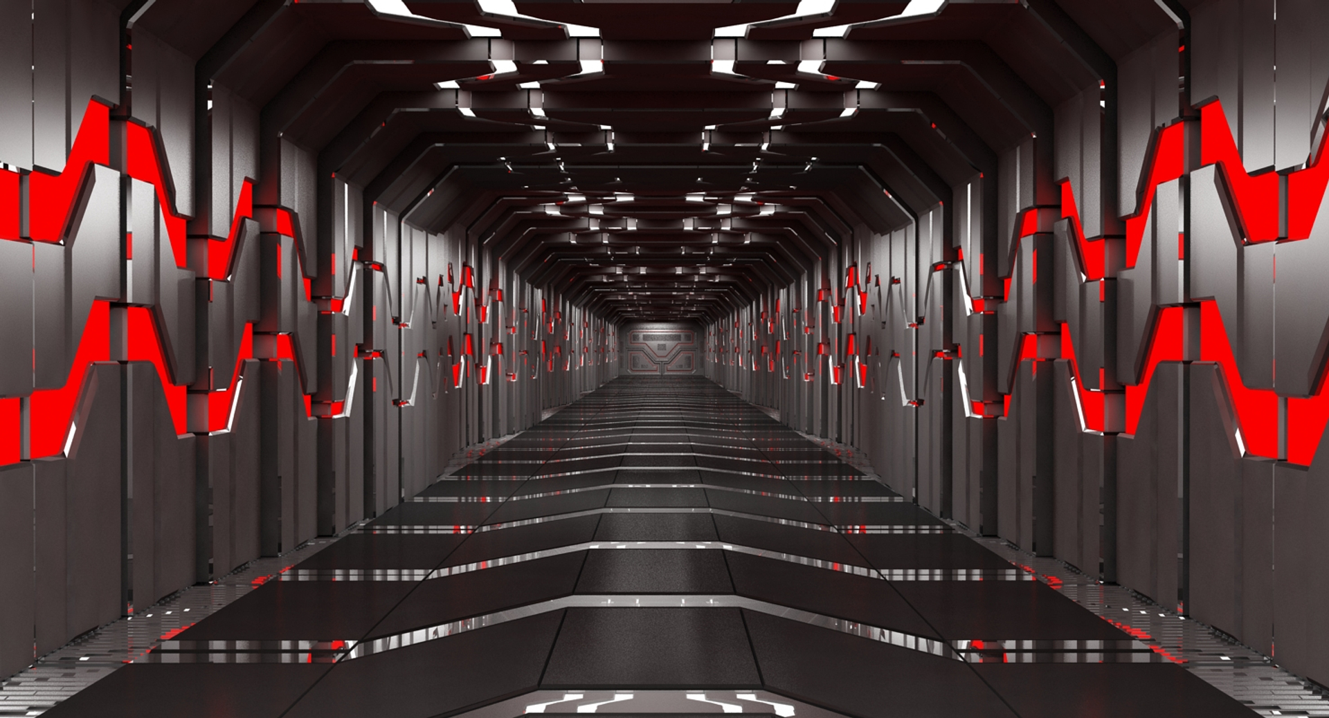 Sci-fi Tunnel Animation 3d Max