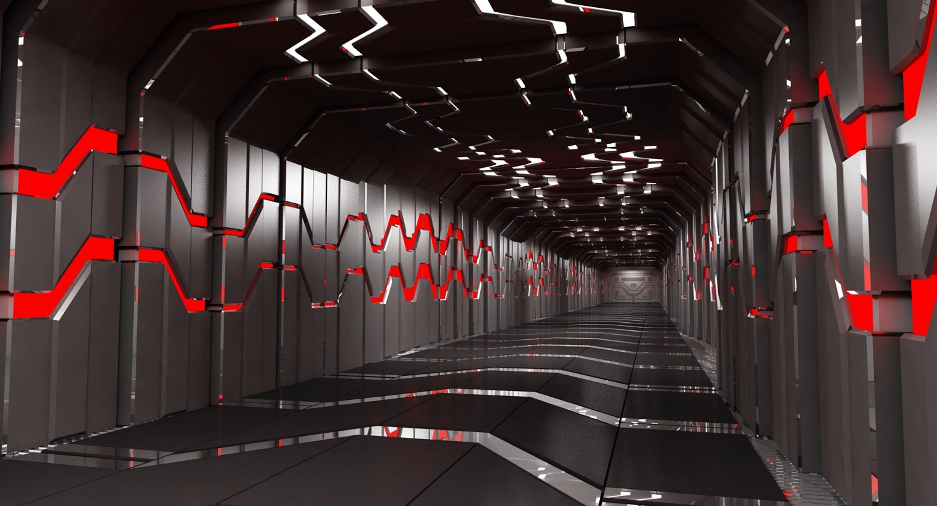 Sci-fi Tunnel Animation 3d Max