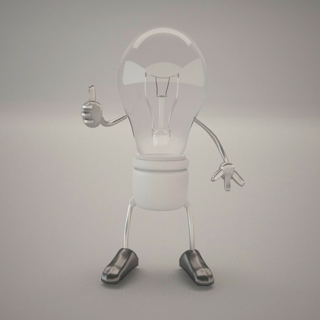 Character Light Bulb 3d Model