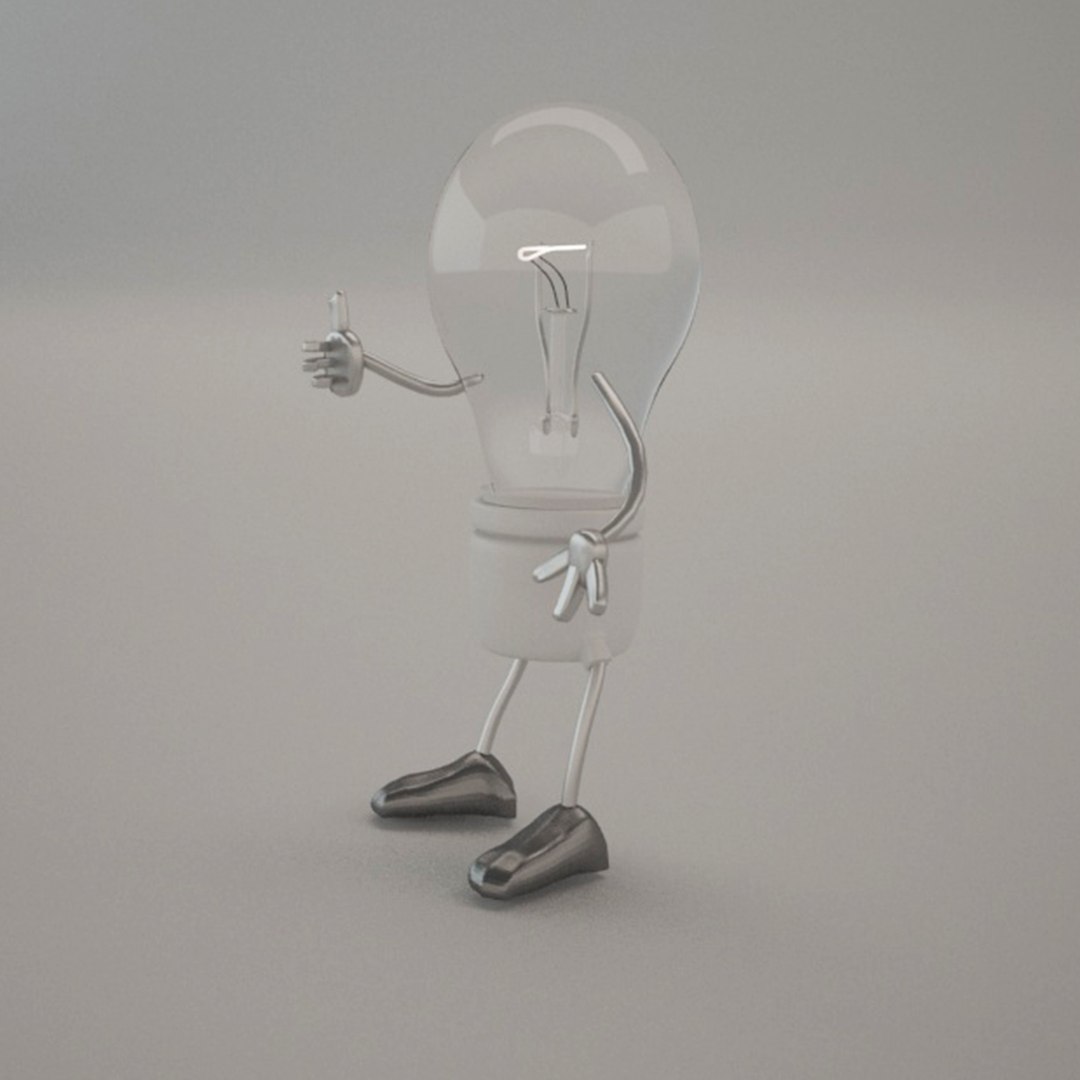 Character Light Bulb 3d Model