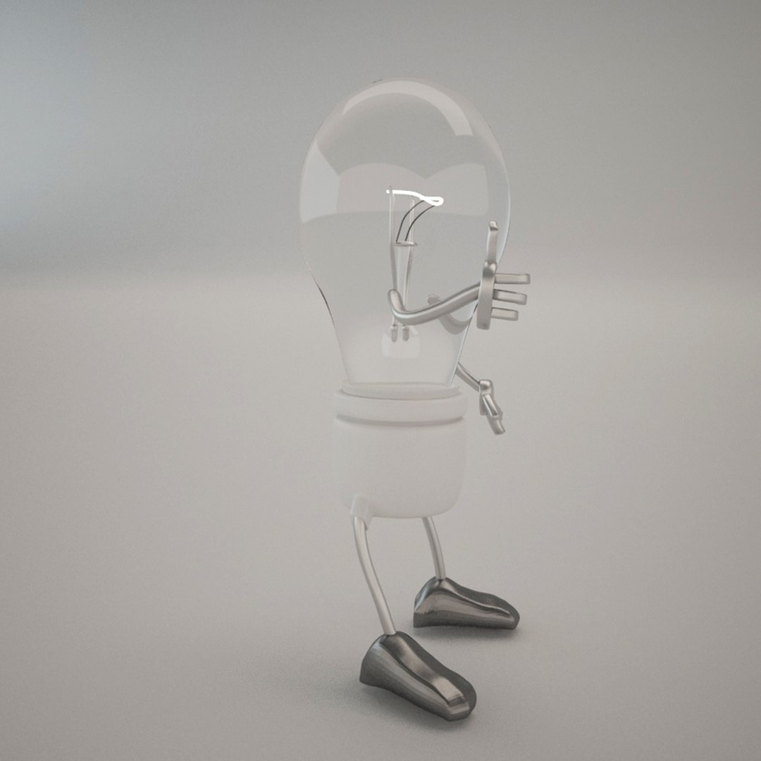 Character Light Bulb 3d Model