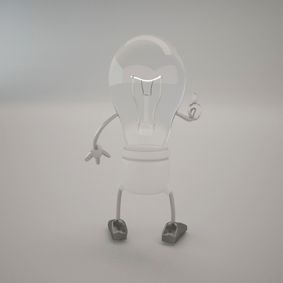 Character Light Bulb 3d Model