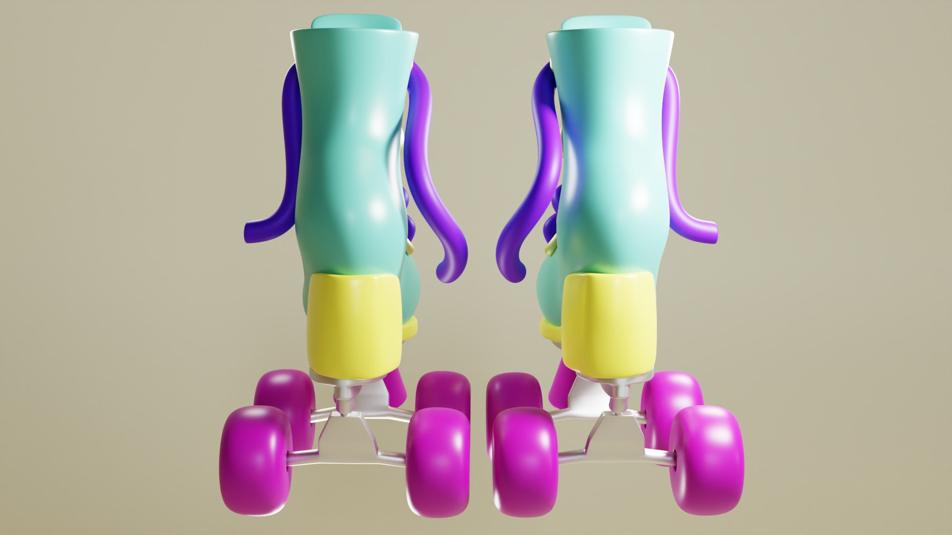 Cartoon Roller Skates 3D Model - TurboSquid 2035780