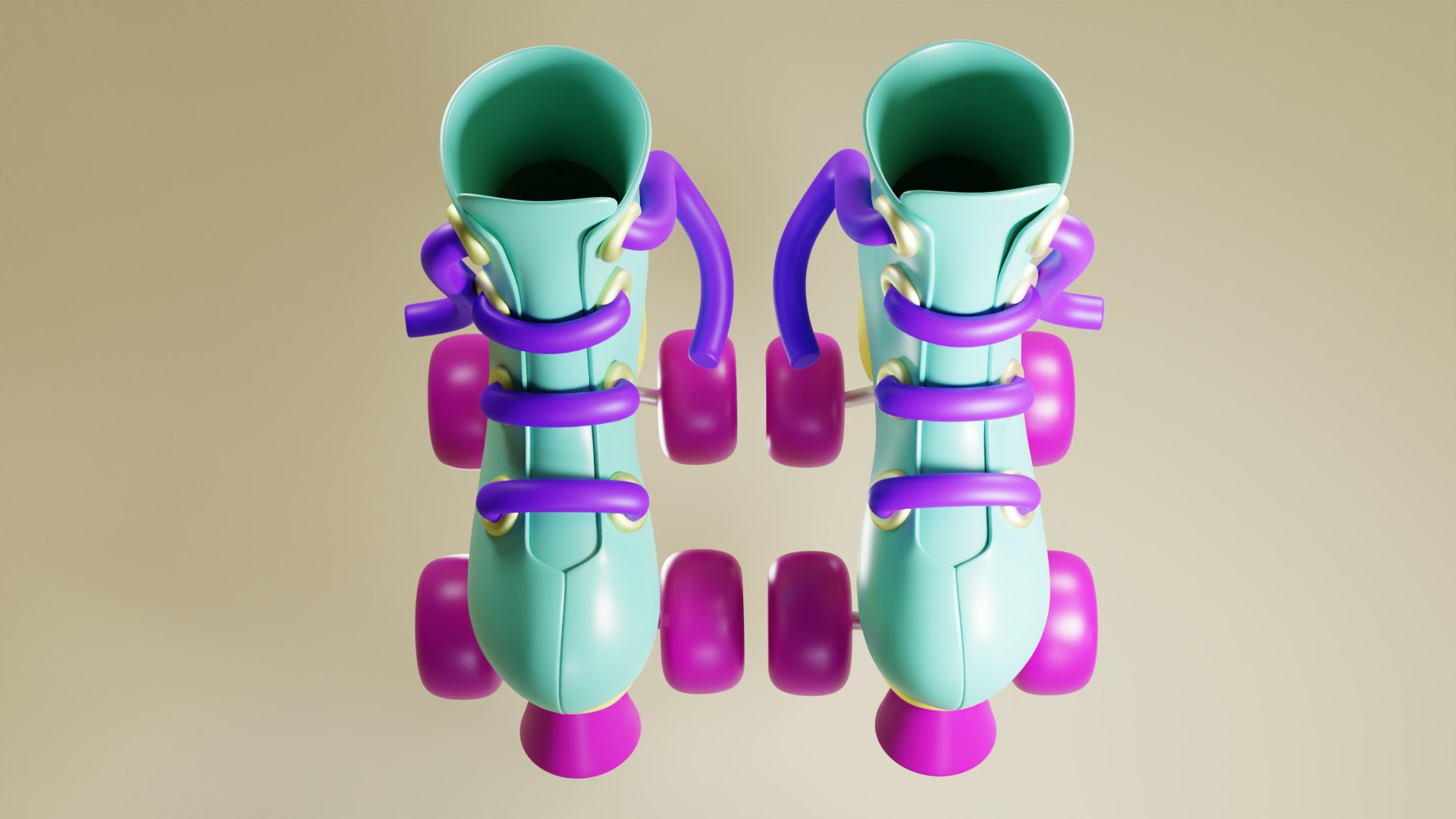 Cartoon Roller Skates 3D Model - TurboSquid 2035780