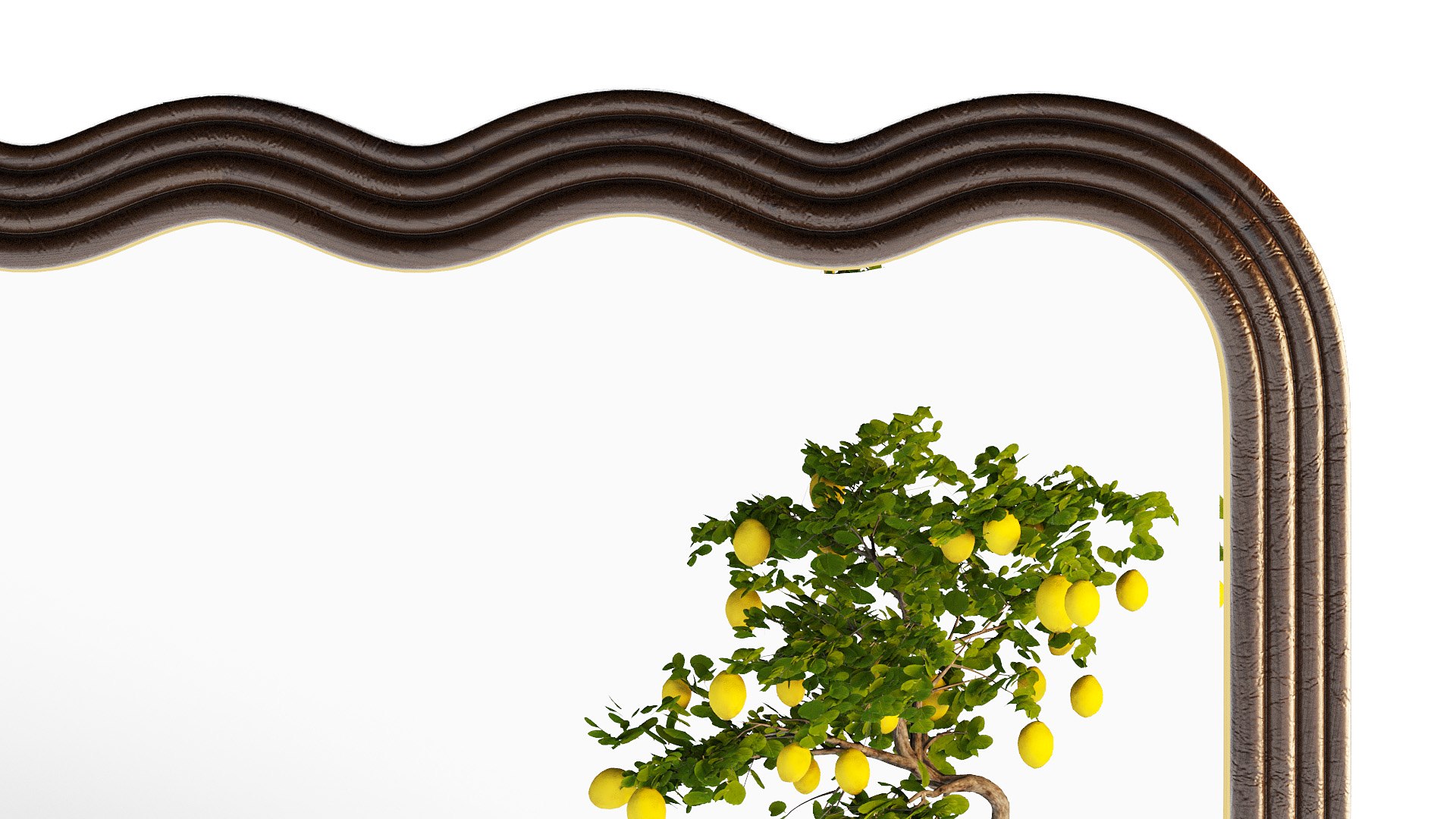 3D Venus Full Length Wave Mirror Walnut - TurboSquid 2101540