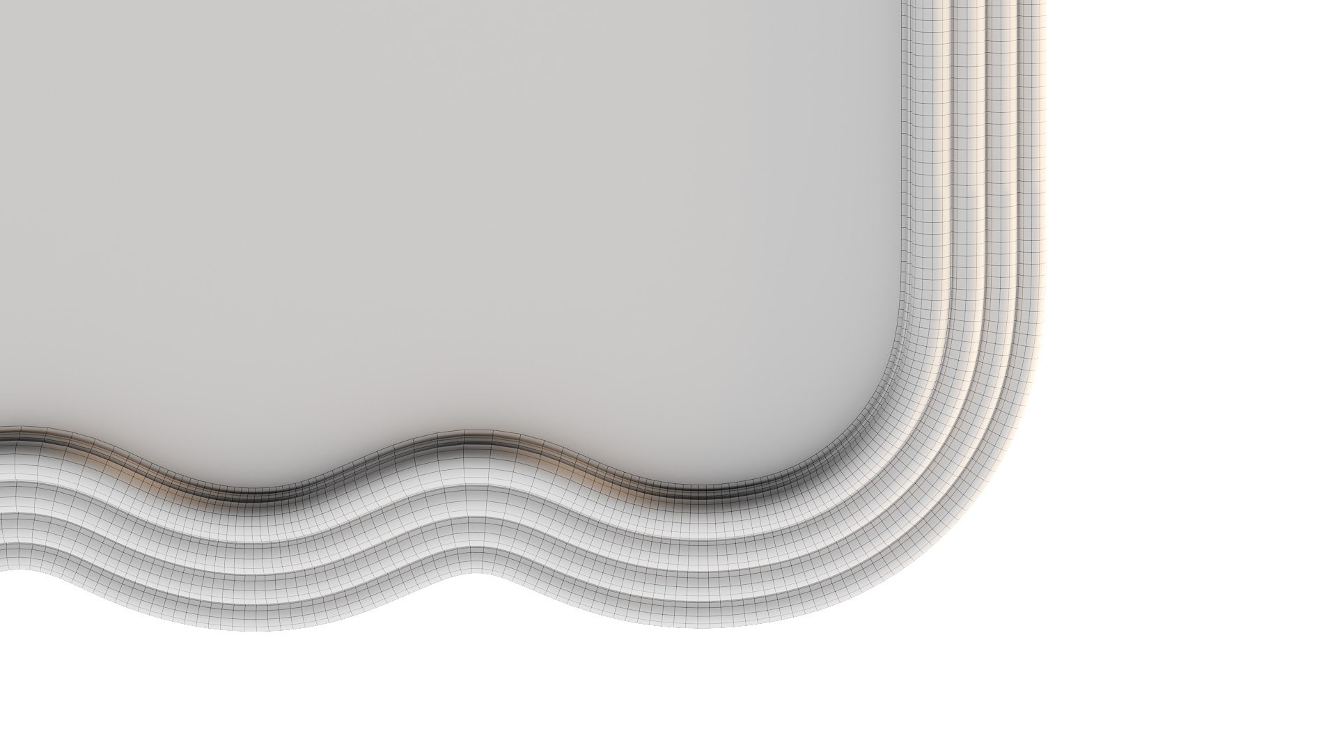 3D Venus Full Length Wave Mirror Walnut - TurboSquid 2101540