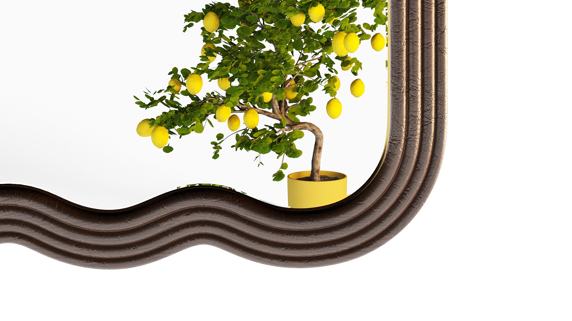 3D Venus Full Length Wave Mirror Walnut - TurboSquid 2101540
