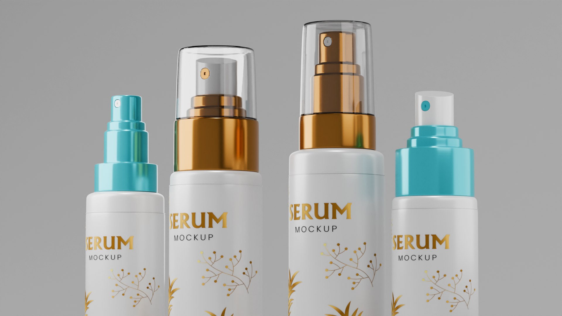 3D Beauty Sprey Bottle Set Model - TurboSquid 2243346