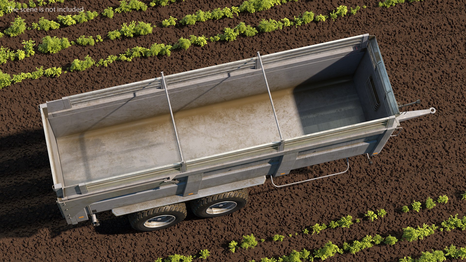 Agricultural Trailer Dirty Rigged 3D Model - TurboSquid 1583591