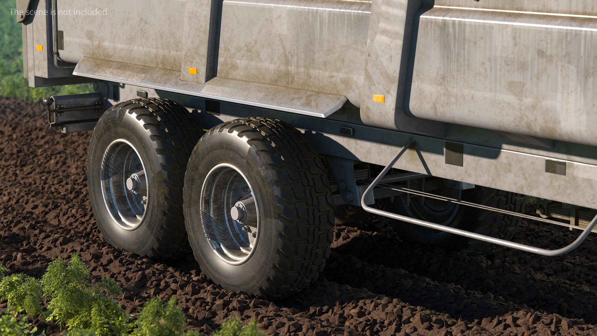 Agricultural Trailer Dirty Rigged 3D Model - TurboSquid 1583591