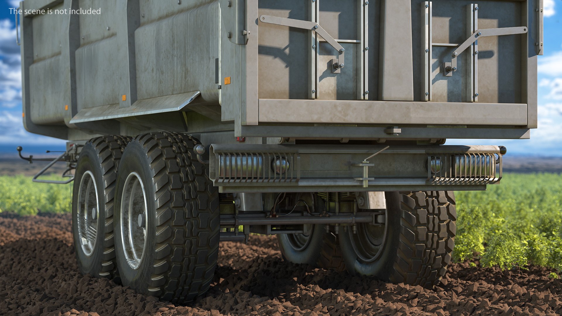 Agricultural Trailer Dirty Rigged 3D Model - TurboSquid 1583591