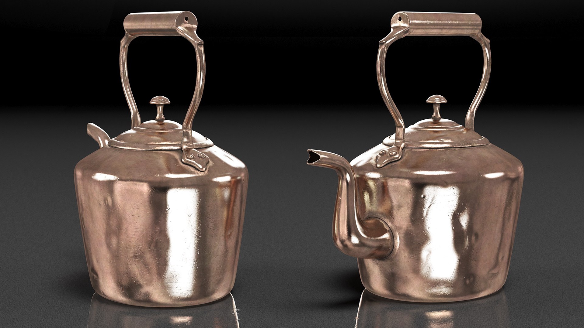 Antique Copper Cookware Collection 2 model - TurboSquid 1805824