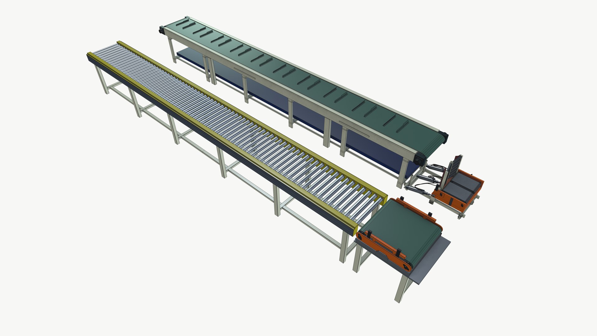 Conveyor Setup 3D Model - TurboSquid 2261461