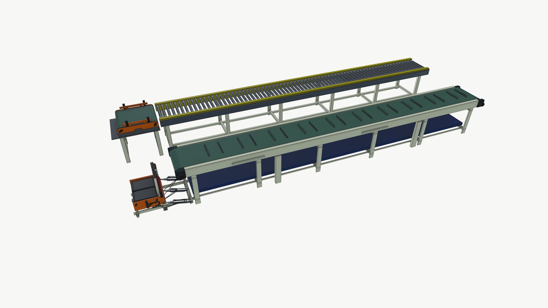 Conveyor Setup 3D Model - TurboSquid 2261461